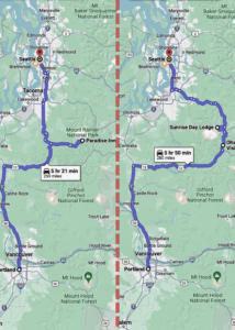 Seattle to Portland drive -- road trip planner to make the day unique